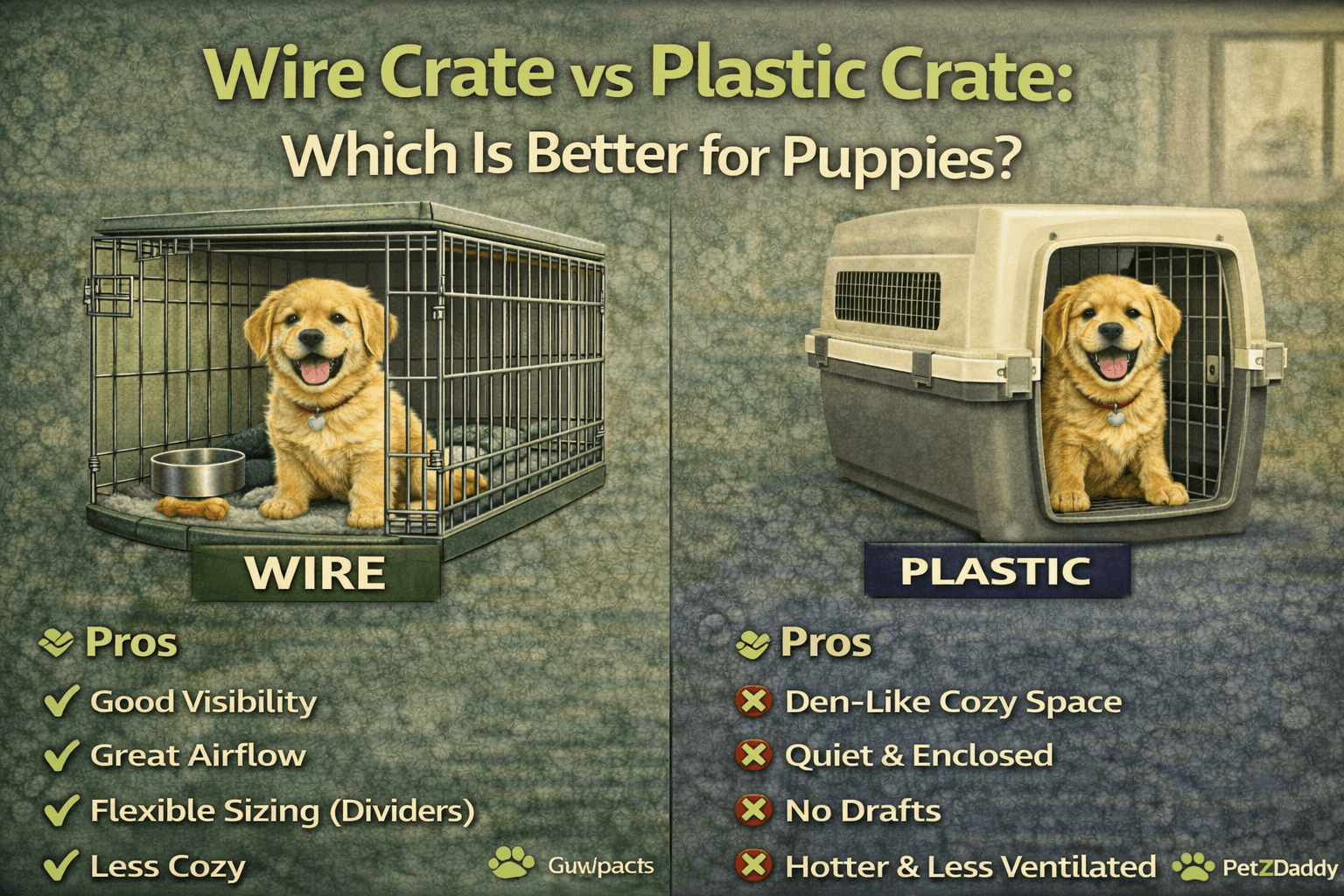 Wire vs Plastic Crate: Best Choice for Your Puppy